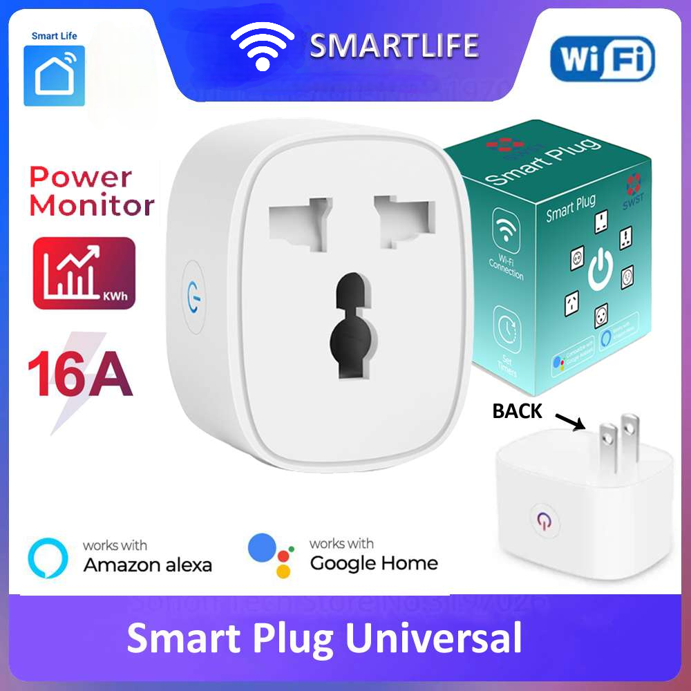 Smart Wifi Universal Plug and Power Monitor 16A