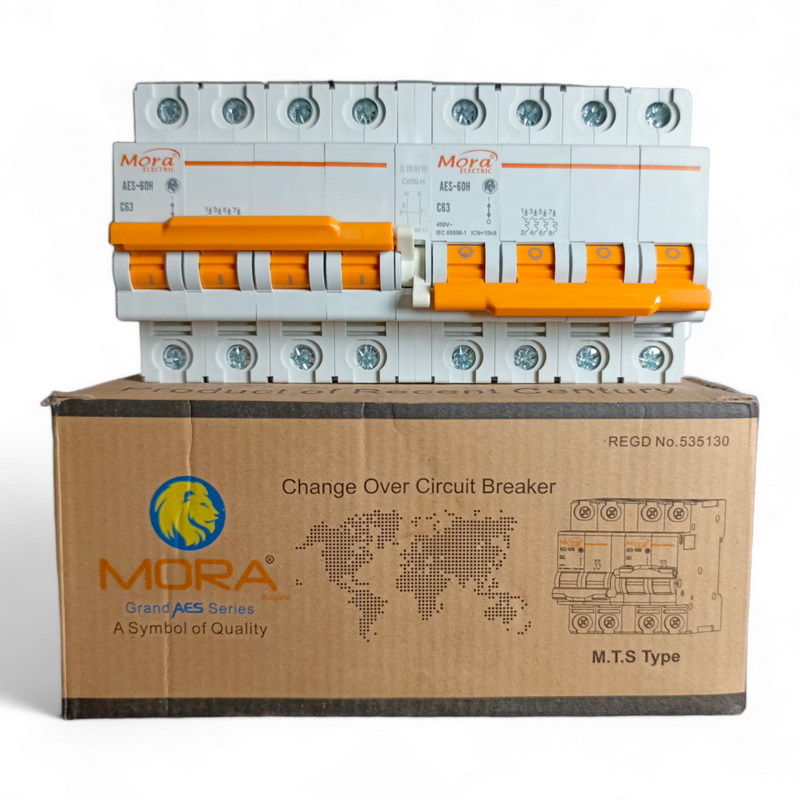 MORA AC 4P+4P 63A MTS Dual power Manual transfer switch Circuit breake