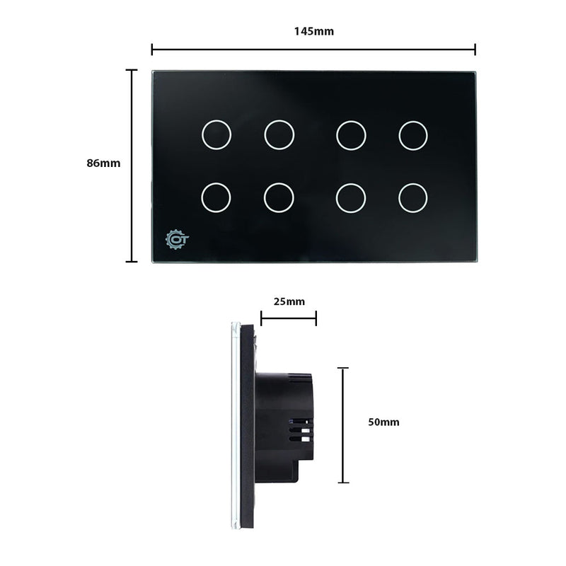 8 Gang Wi-Fi Glass Switch DIY Smart Home Tuya Intelligent Neutral Line