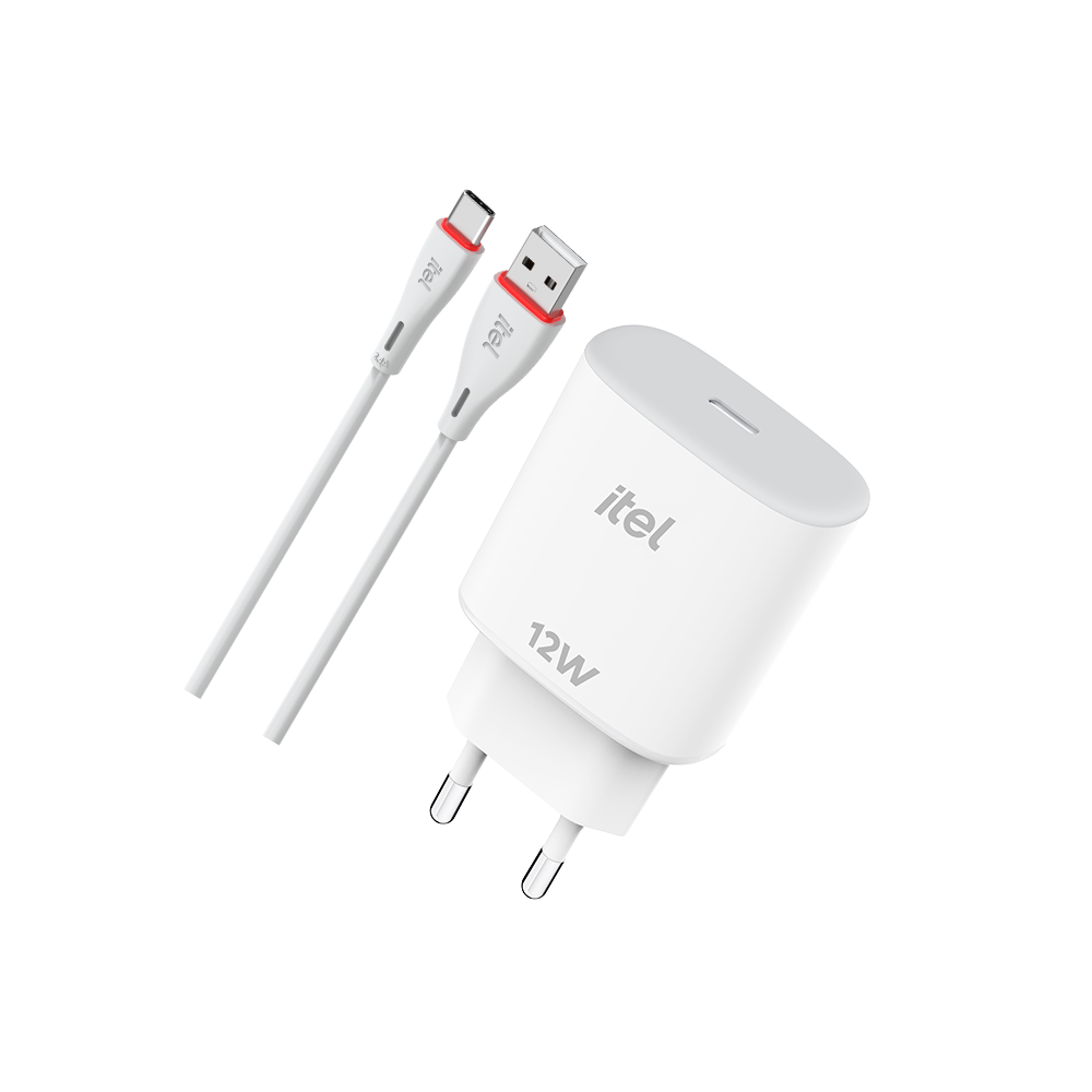 itel Charger Lite I 12W Fast Charger | 2.4A USB-A Adapter with Type-C ...
