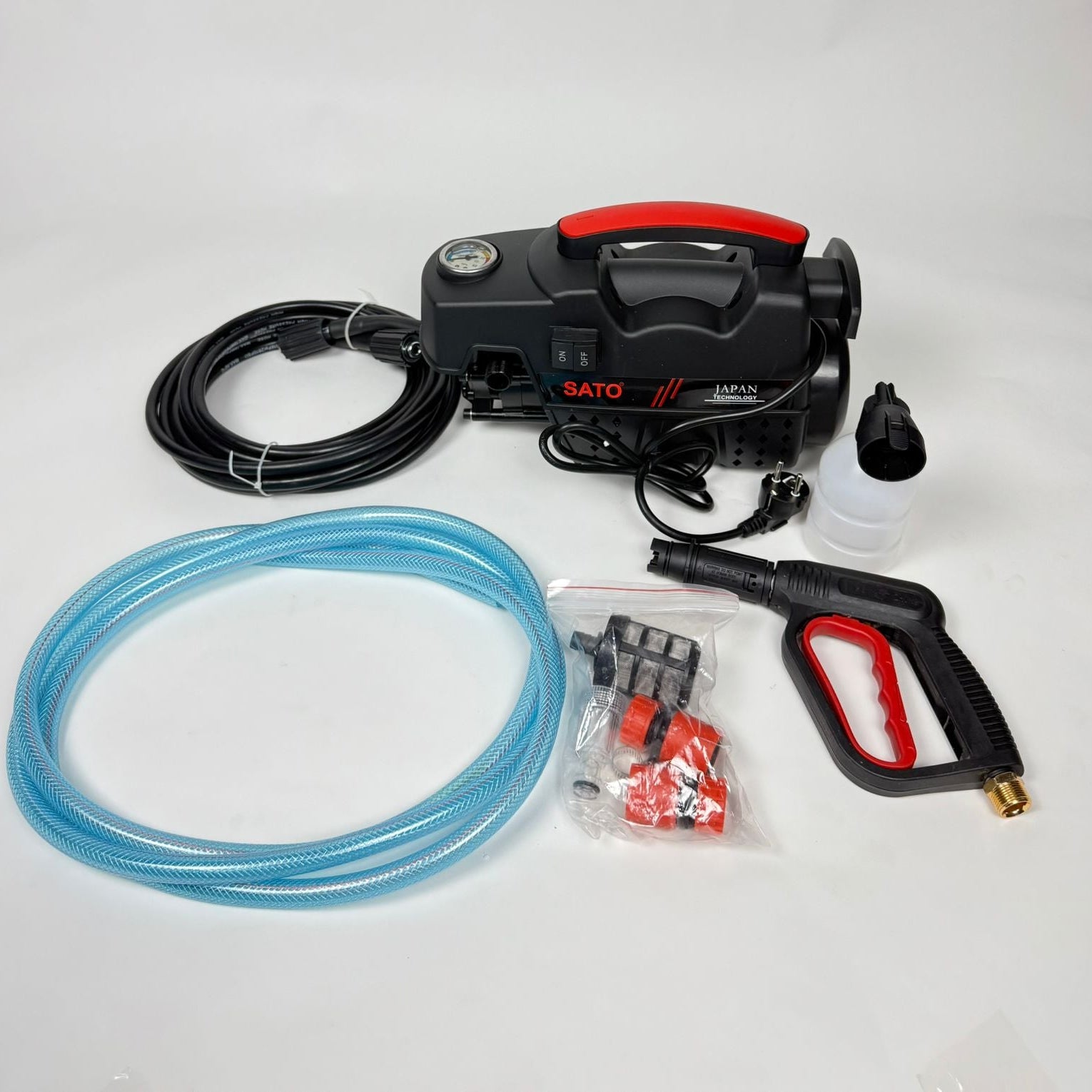 SATO Japan High-Pressure Washer 1.4kW | 130 Bar, 10L/Min Flow with Acc ...